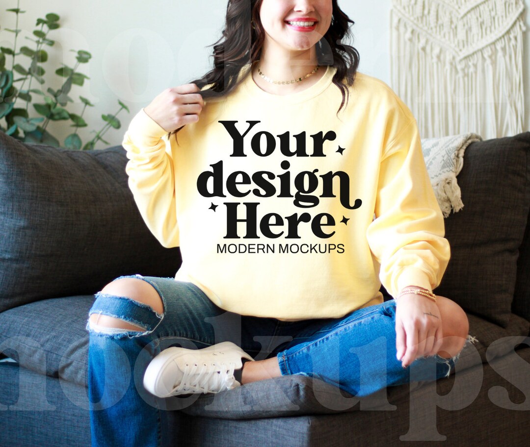 Butter, Comfort Colors Mockup, Comfort Colors 1566, Real Model Mockup ...