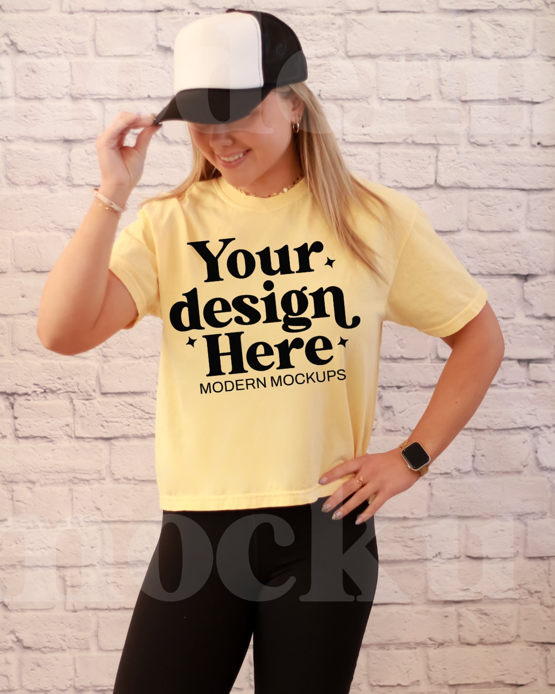 Butter, Comfort Colors 3023, Boxy Tee Mockup, T-Shirt Mockup, Real ...