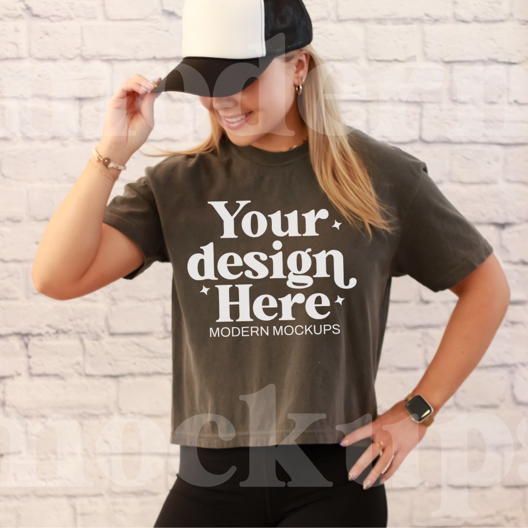 Pepper, Comfort Colors 3023, Boxy Tee Mockup, Tshirt Mockup, Real Model ...