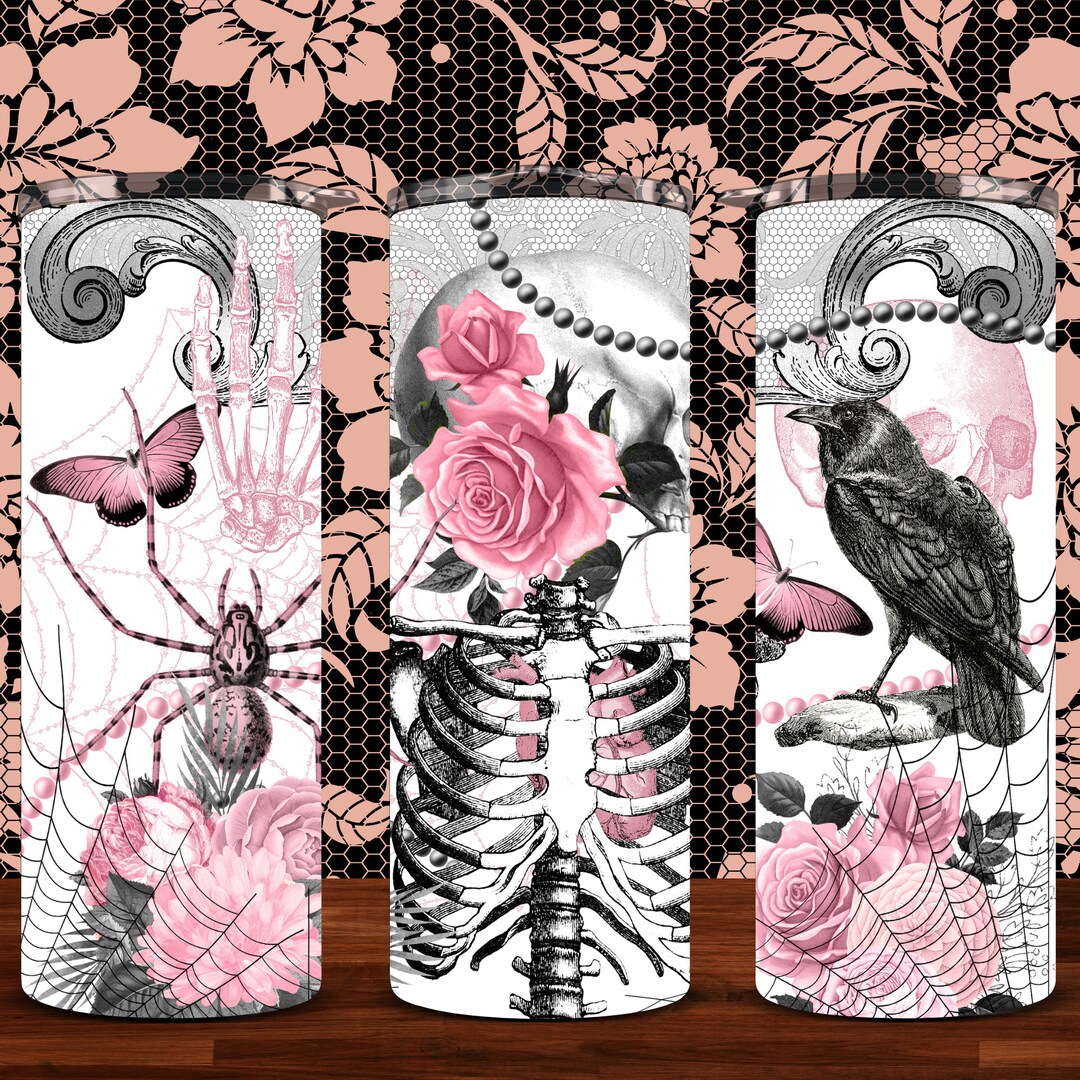 Floral Skulls and Skeletons multiple Options - Etsy