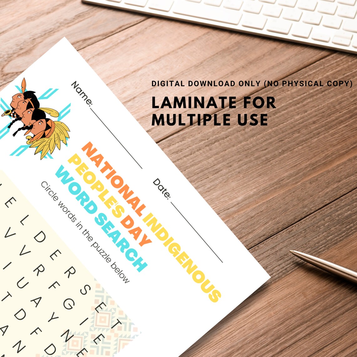 National Indigenous Peoples Day Word Search for Kids Indian Pintables ...