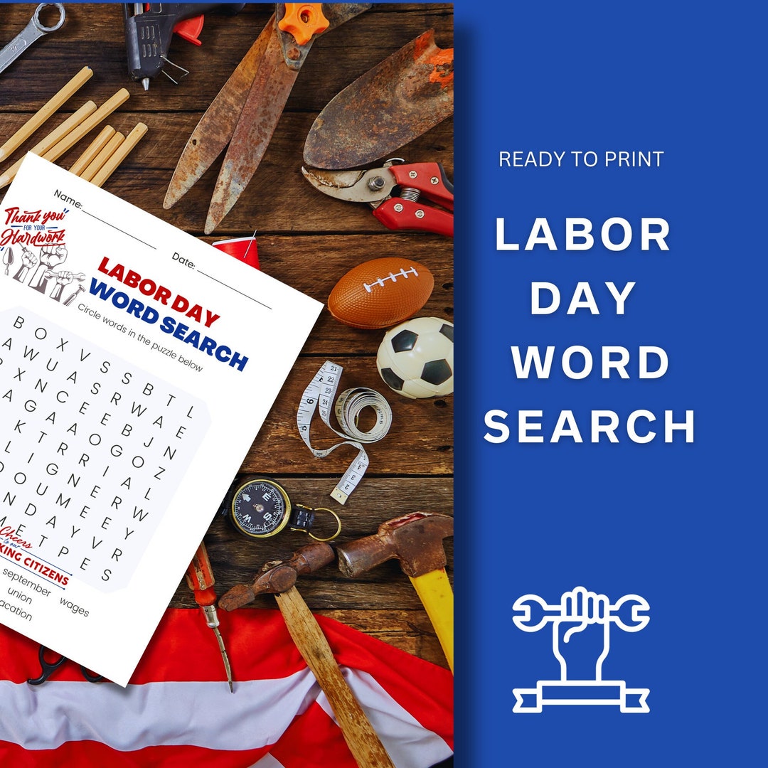Labor Day Word Search for Kids Pintables Holidays Activity Sheet Games ...