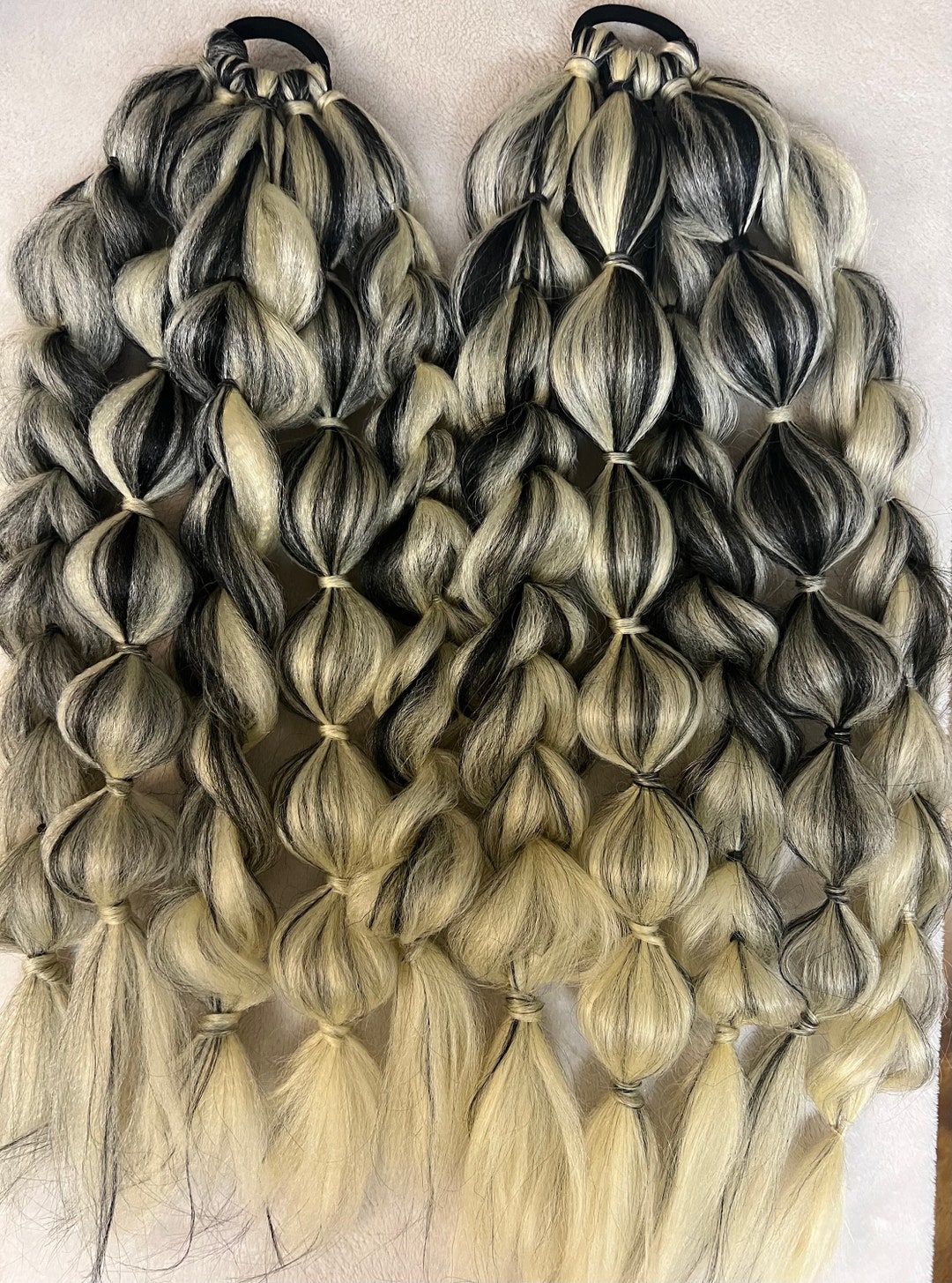 Black & Blonde Rave Braid / Festive Braid - Etsy