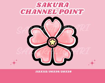 Kawaii Blue Flower Heart Channel Point Icon — Twitch, Youtube, Discord ...