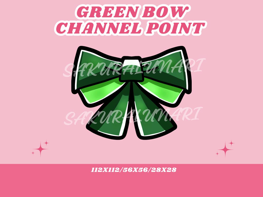 Green Bow Channel Point Icon — Twitch, Youtube, Discord - Etsy