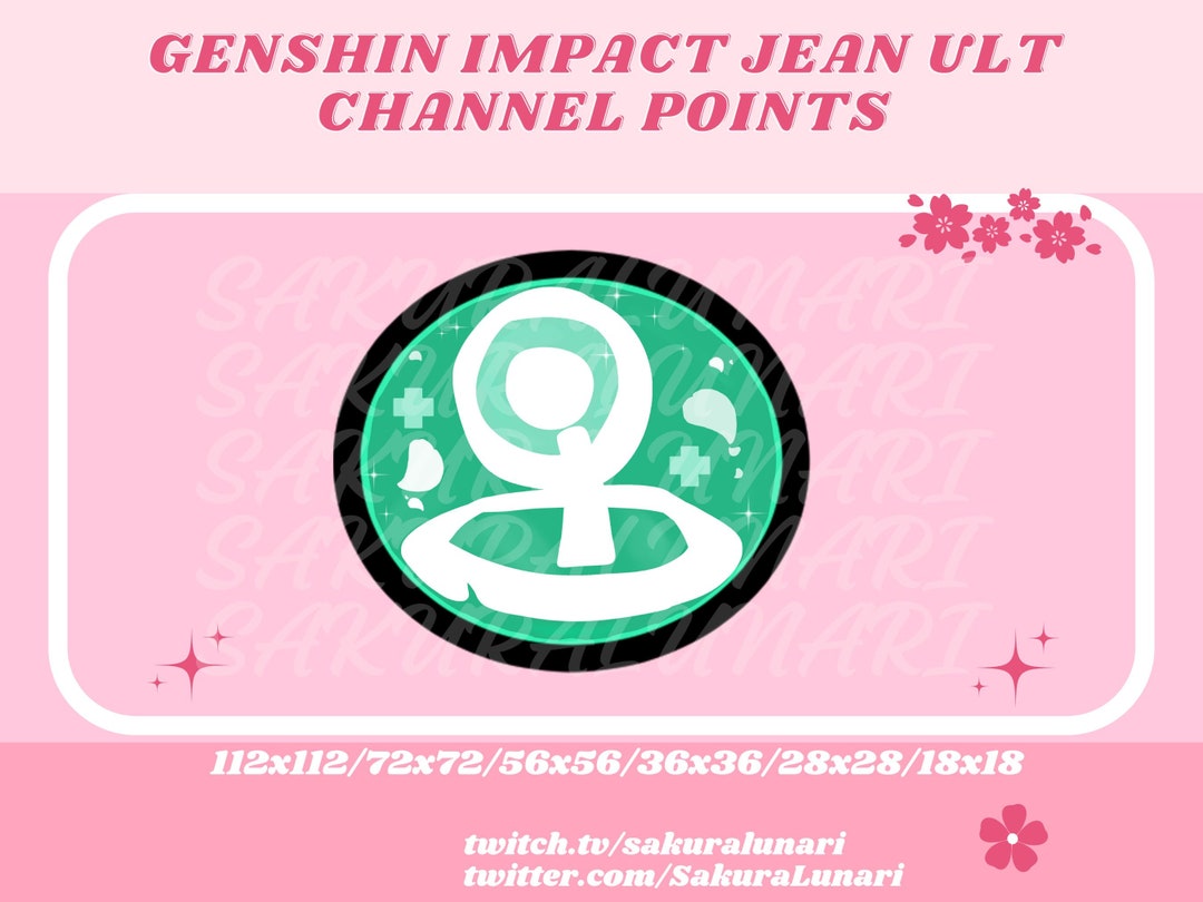 Genshin Impact Jean Dandelion Ultimate Channel Points Icon Twitch ...