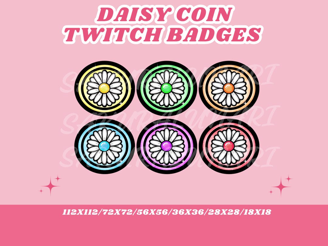 Daisy Coin Sub/bit Badges — Twitch, Youtube, Discord - Etsy