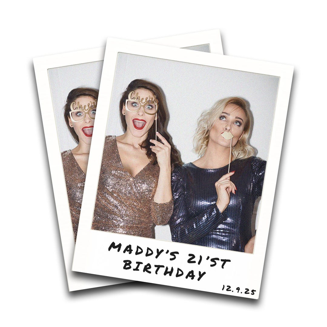 Vintage Polaroid Birthday Party Photobooth Instagram Post Template ...