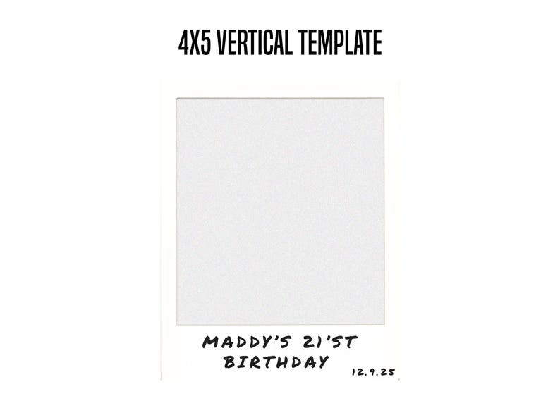 Vintage Polaroid Birthday Party Photobooth Instagram Post Template ...