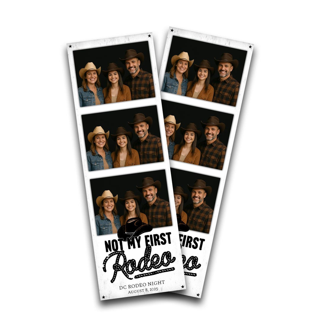 Rodeo Cowboy Party Photobooth Photo Strip Template Photo Booth Western ...
