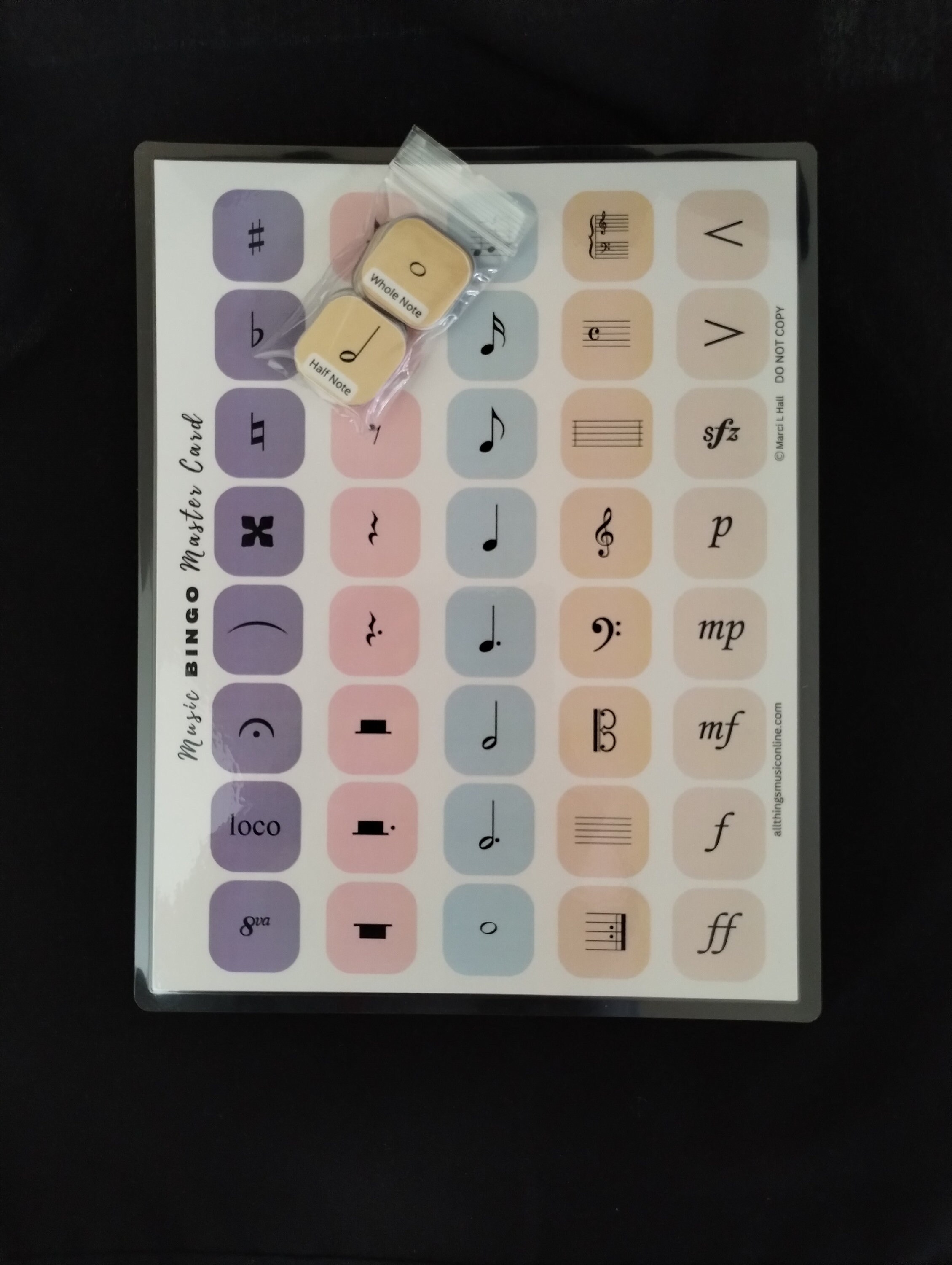 Music Theory BINGO 25 UNIQUE Cards ~ Rules for EXTREME Solo Team Etc ...