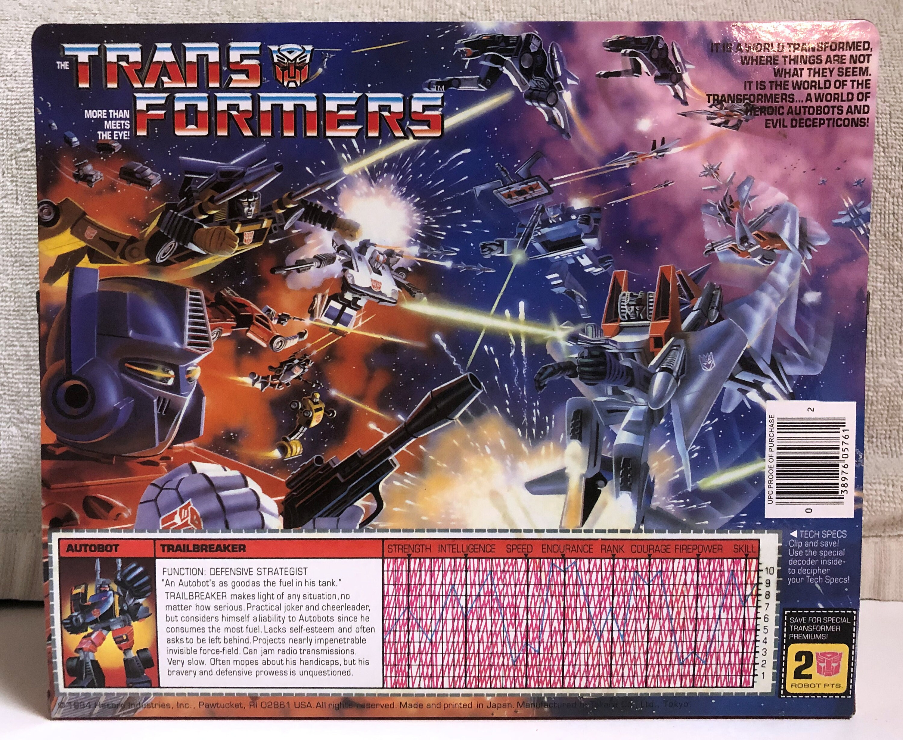 Transformers G1 Trailbreaker Box Cardboard Inserts Bubble & - Etsy