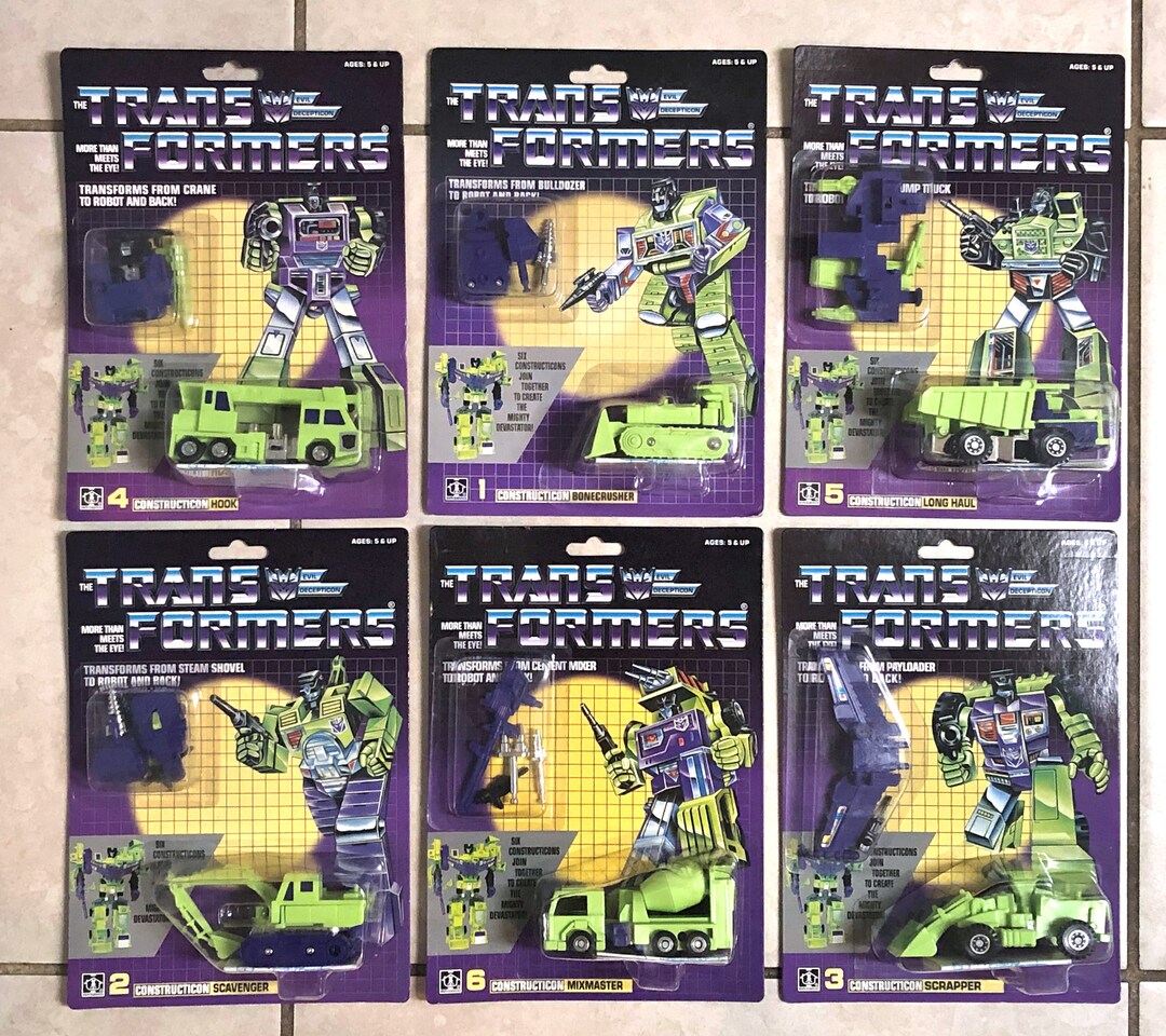 Transformers G1 Carded Constructicons Devastator Mosc US - Etsy