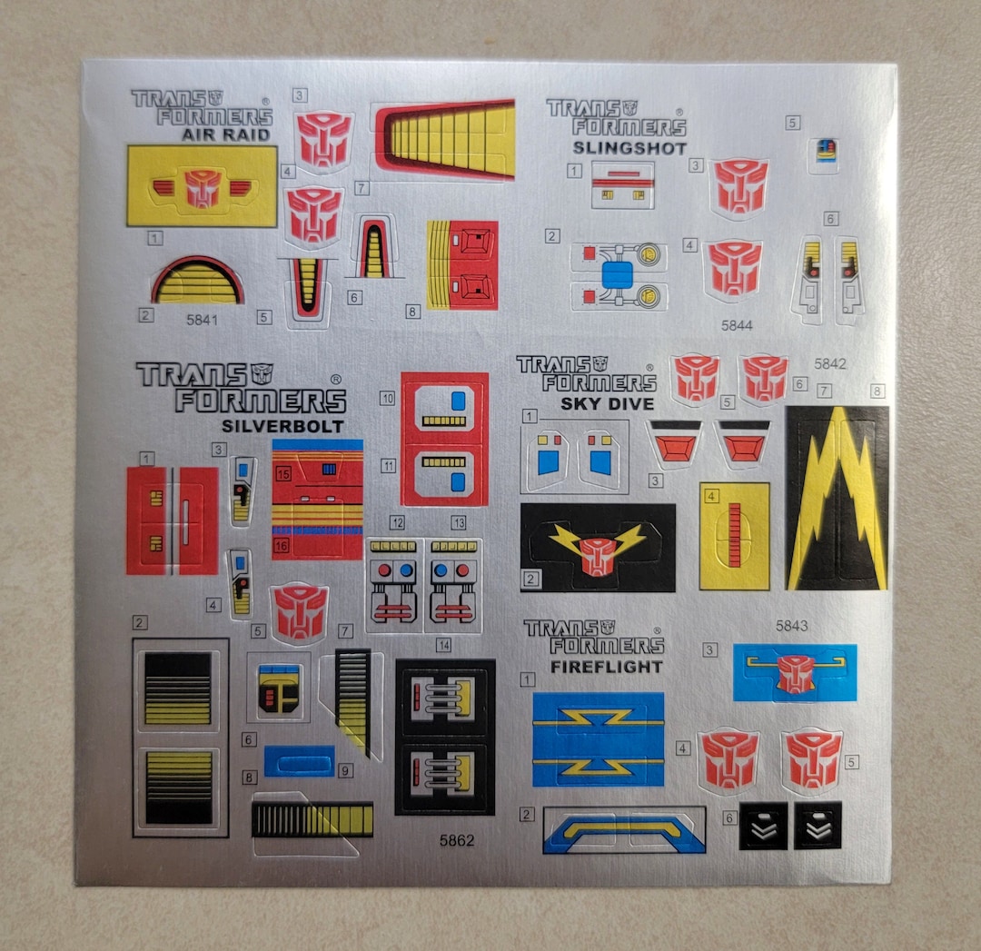Transformers G1 Superion Stickers Mint! for Vintage Autobot Toy Decals ...