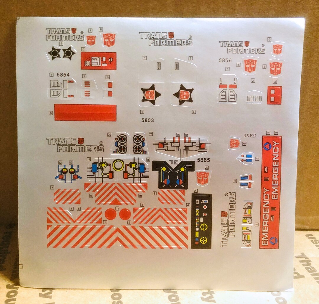 Transformers G1 Defensor Stickers Mint for Vintage Autobot - Etsy