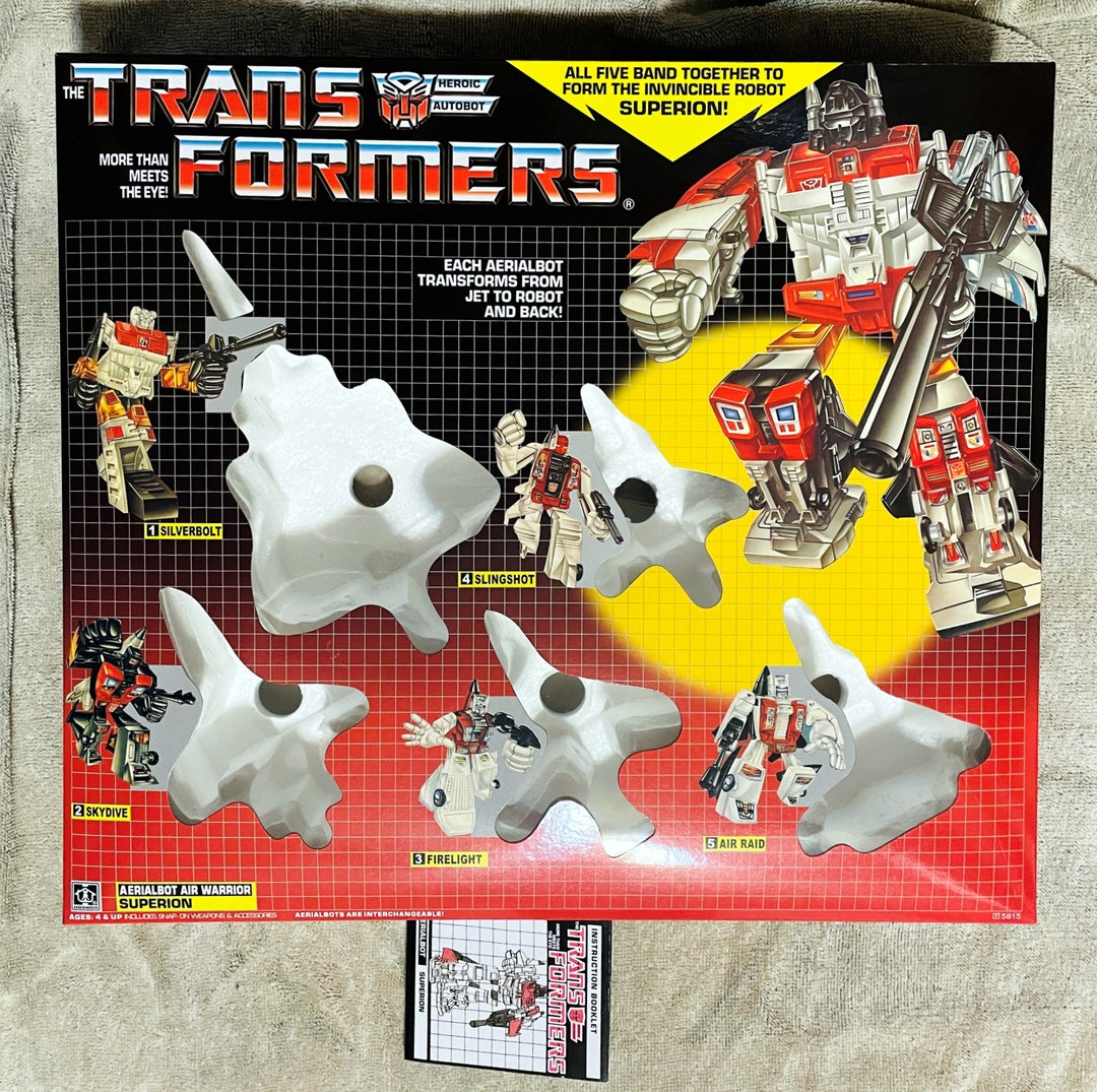 Transformers G1 Superion Custom Box, Styrofoam Tray, & Instruction ...