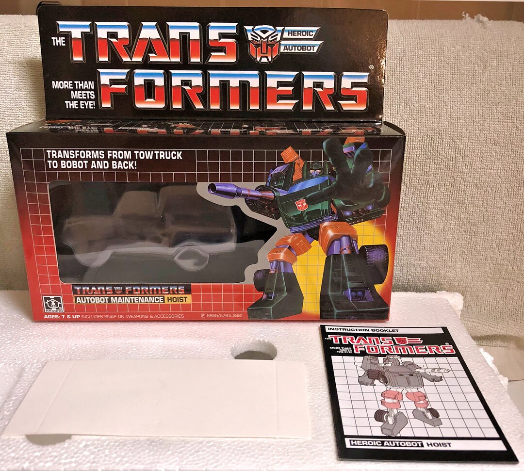Transformers G1 Hoist Box, Cardboard Inserts, Bubble, & Instruction ...