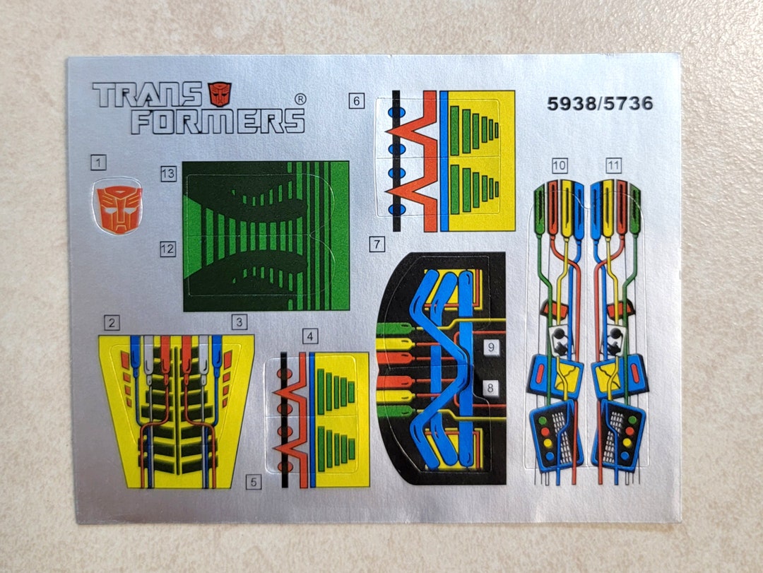 Transformers G1 Springer Stickers New! for Vintage Autobot Toy Robot ...