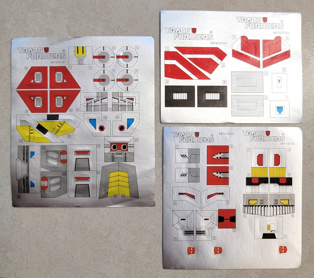 Transformers G1 Computron Stickers New! for Vintage Autobot Toy Decals ...