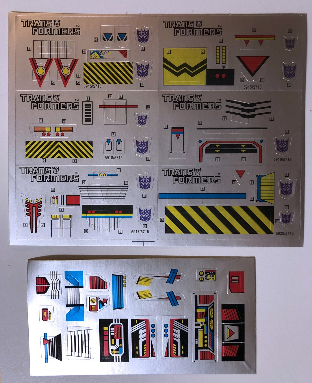 Transformers G1 Devastator Stickers New for Vintage Decepticon Decals ...