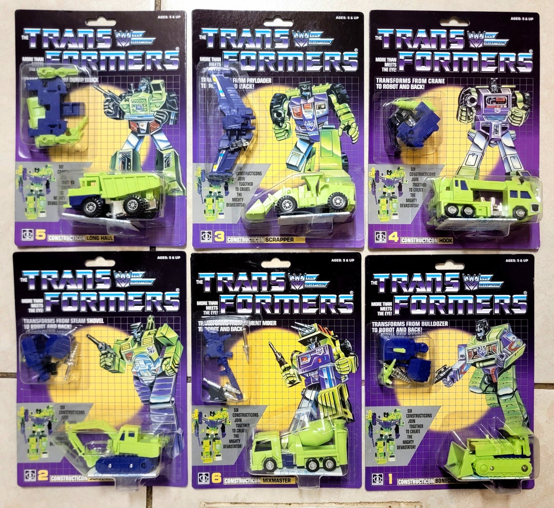 Transformers G1 Carded Constructicons Devastator Mosc US Seller Rare ...