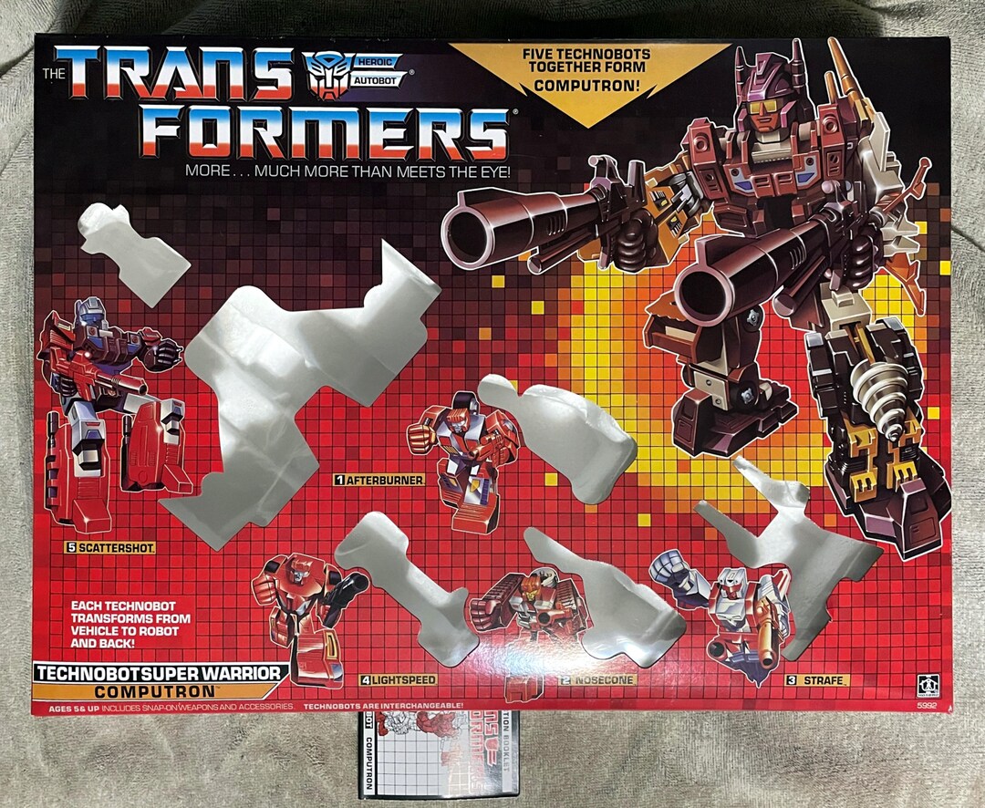 Transformers G1 Computron Custom Box, Styrofoam Tray, & Instruction ...