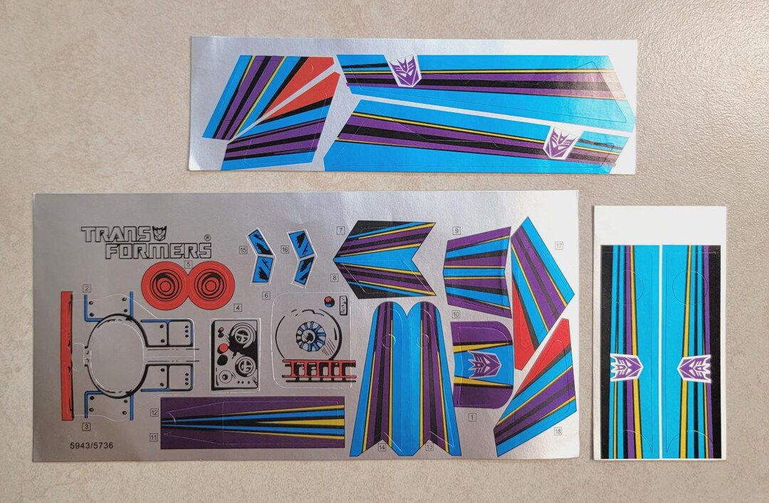Transformers G1 Octane Stickers New! for Vintage Decepticon Toy Robot ...
