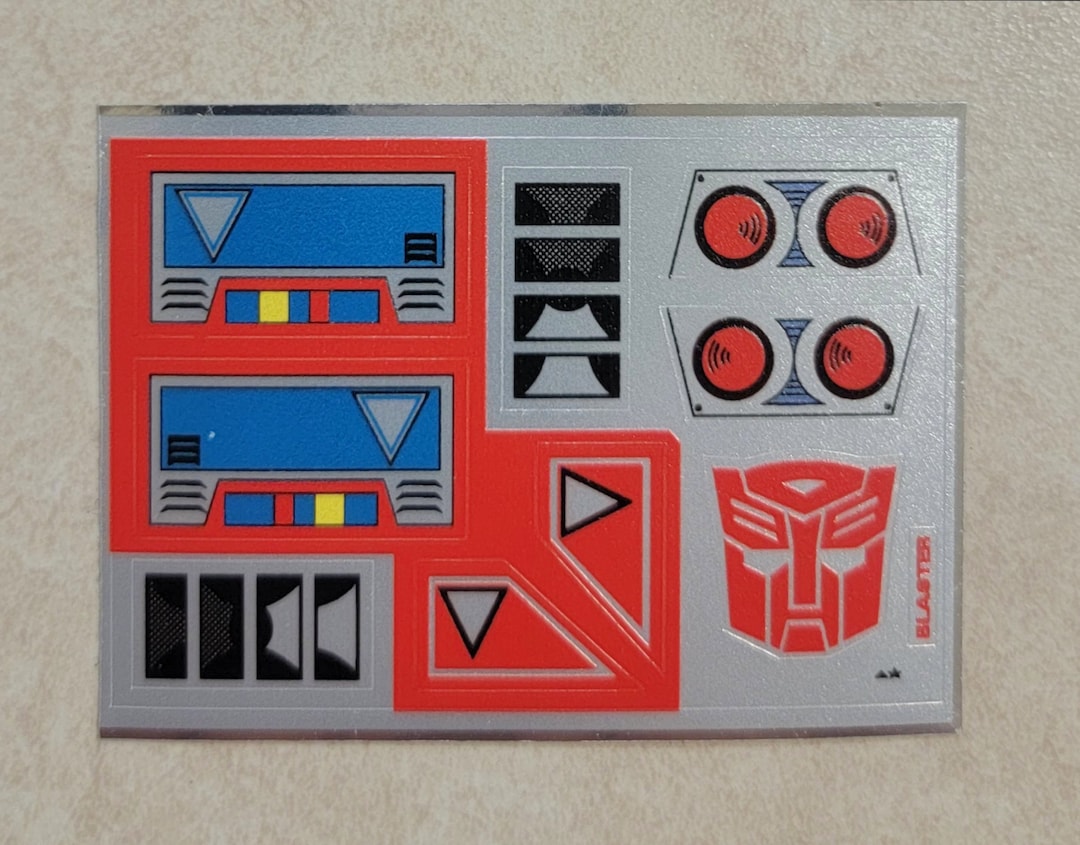 Transformers G1 Blaster Sticker Sheet Rare! for Vintage Autobot Toy ...