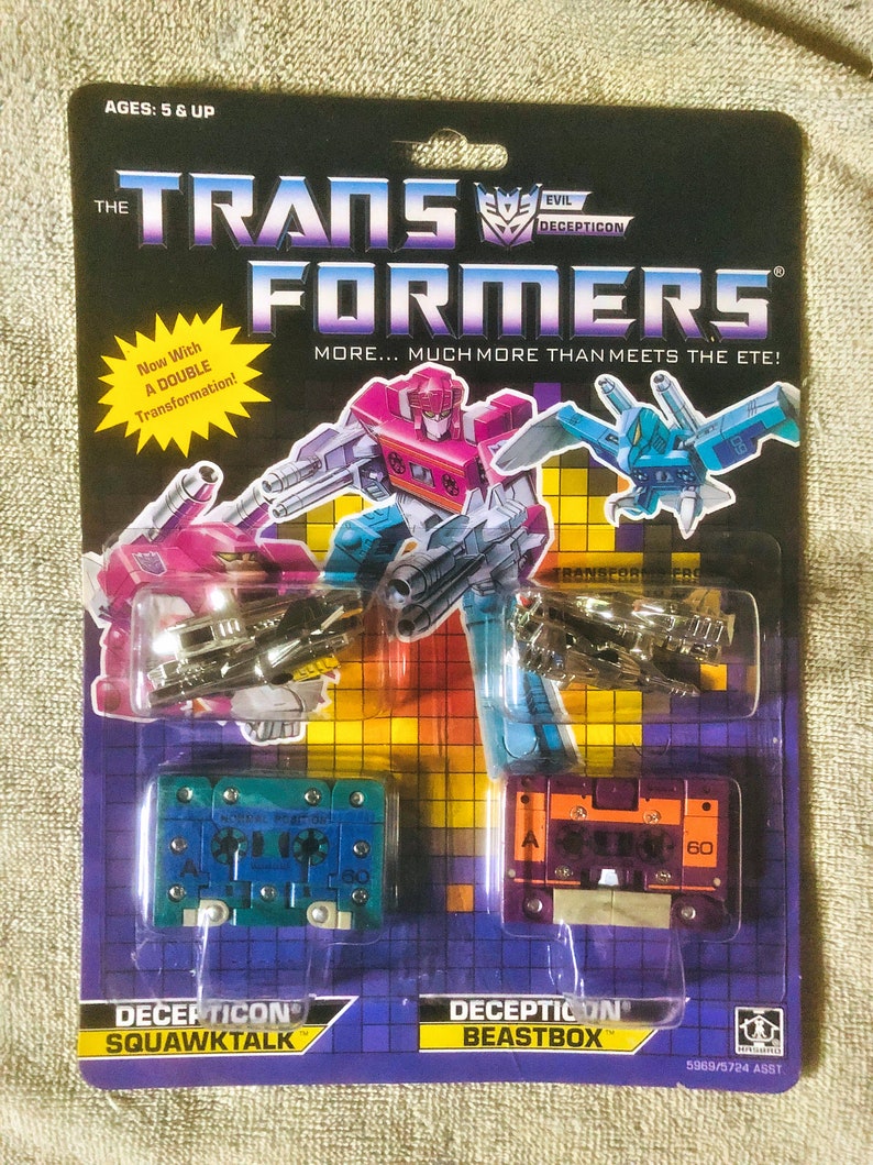 Transformers G1 Beastbox & Squawktalk Mosc US Seller Rare Decepticon Remake Toy Soundwave ...