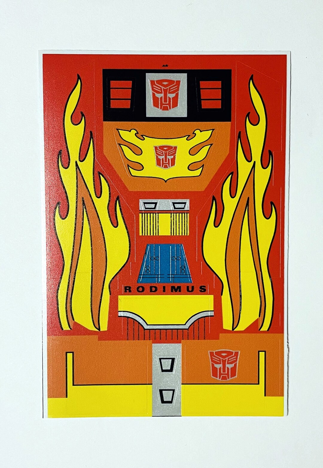 Transformers G1 Rodimus Prime Sticker Sheet Rare for Vintage Autobot ...