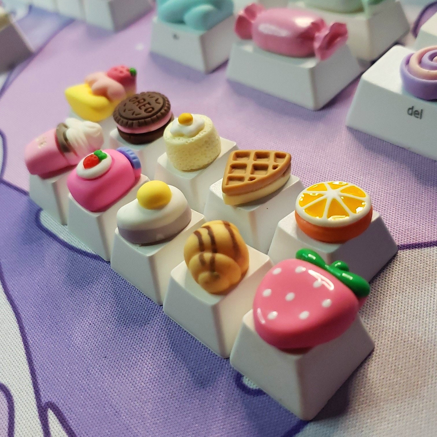 Kawaii Food Keycap Series Cherry MX Keyboard Kawaii Keycap, Oreo Keycap ...