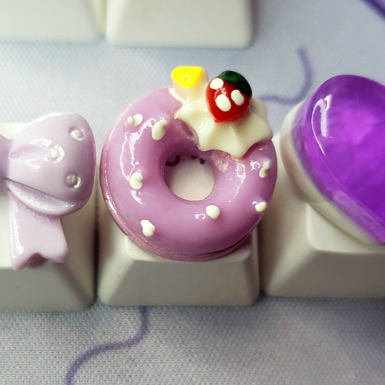 Cute Purple Keycap Series | Cherry MX Keyboard | Cat Keycap, Kawaii ...