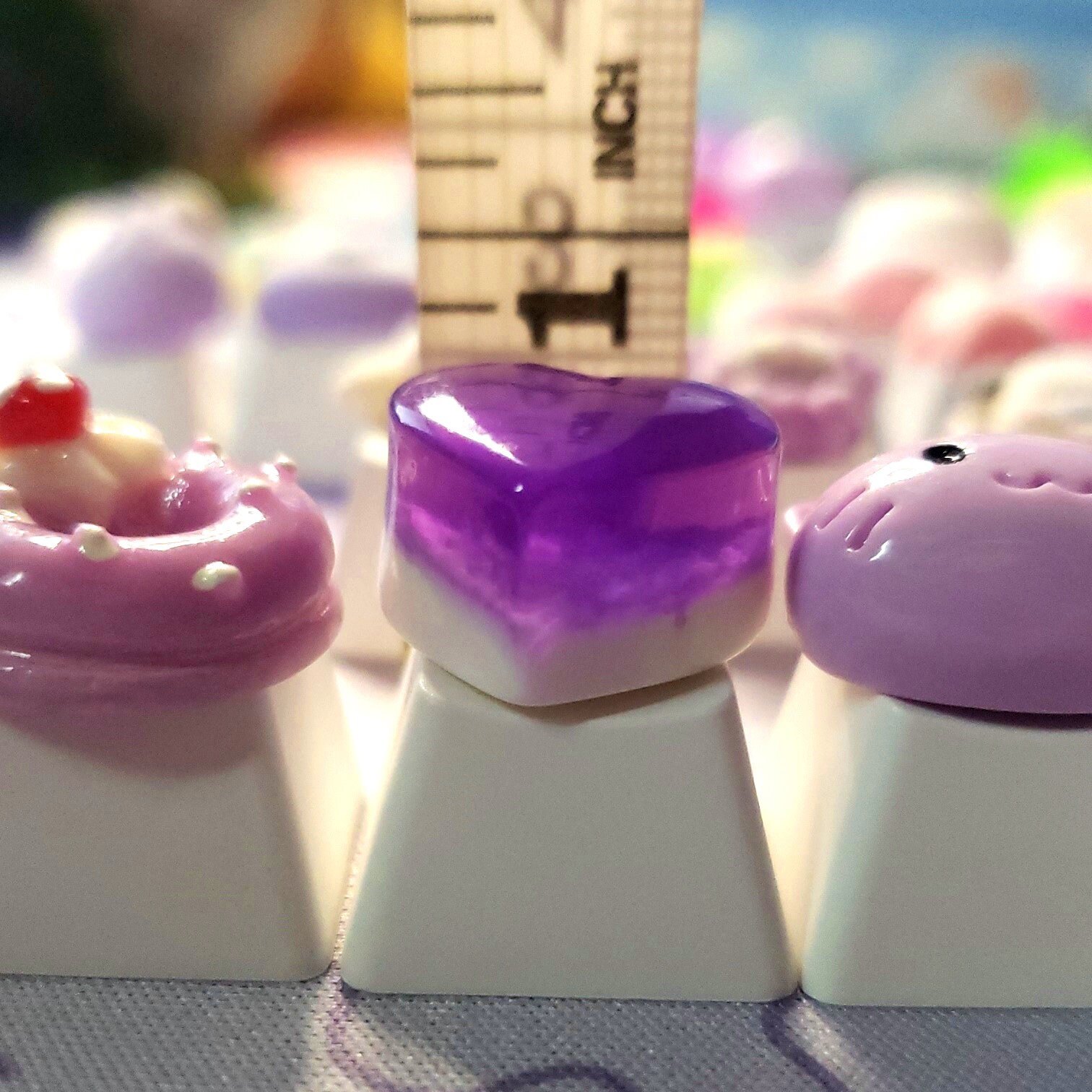 Cute Purple Keycap Series | Cherry MX Keyboard | Cat Keycap, Kawaii ...