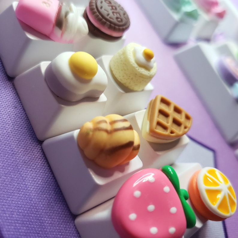 Kawaii Food Keycap Series Cherry MX Keyboard Kawaii Keycap, Oreo Keycap ...