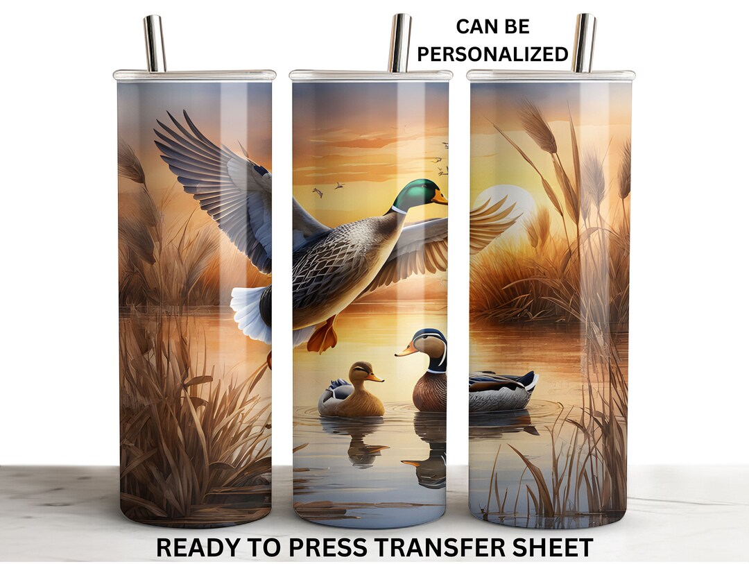 Mallard Ducks, Hunting, Country, Ready to Press Tumbler Sublimation ...