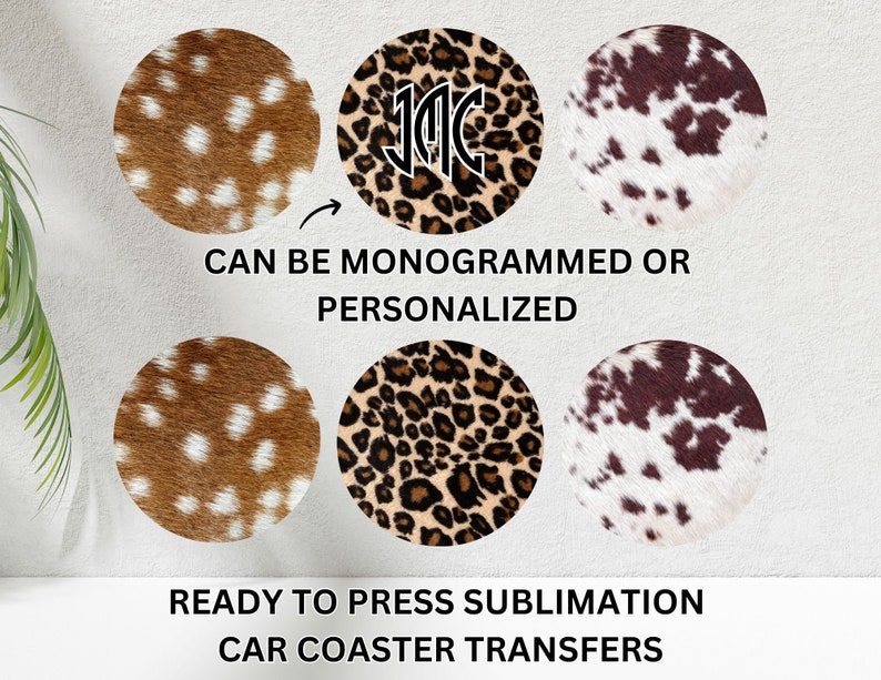 Animal Print, Leopard, Truck Coasters, Ready to Press Car Coaster ...