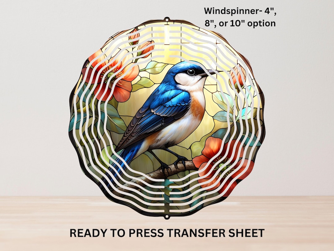 Blue Jay Bird, Wind Spinner, Garden Spinner, Sublimation Print Out ...