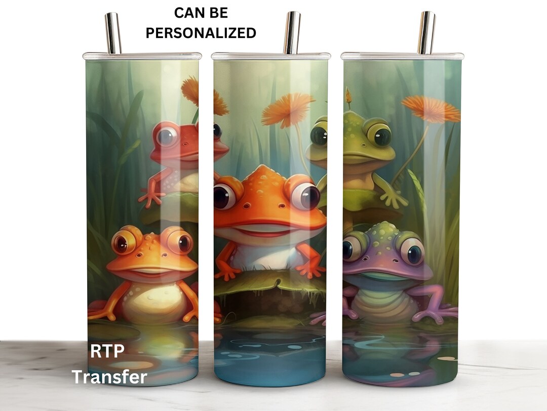 Cute Frogs Sublimation Transfer Ready to Press Heat Transfer 20 Oz ...