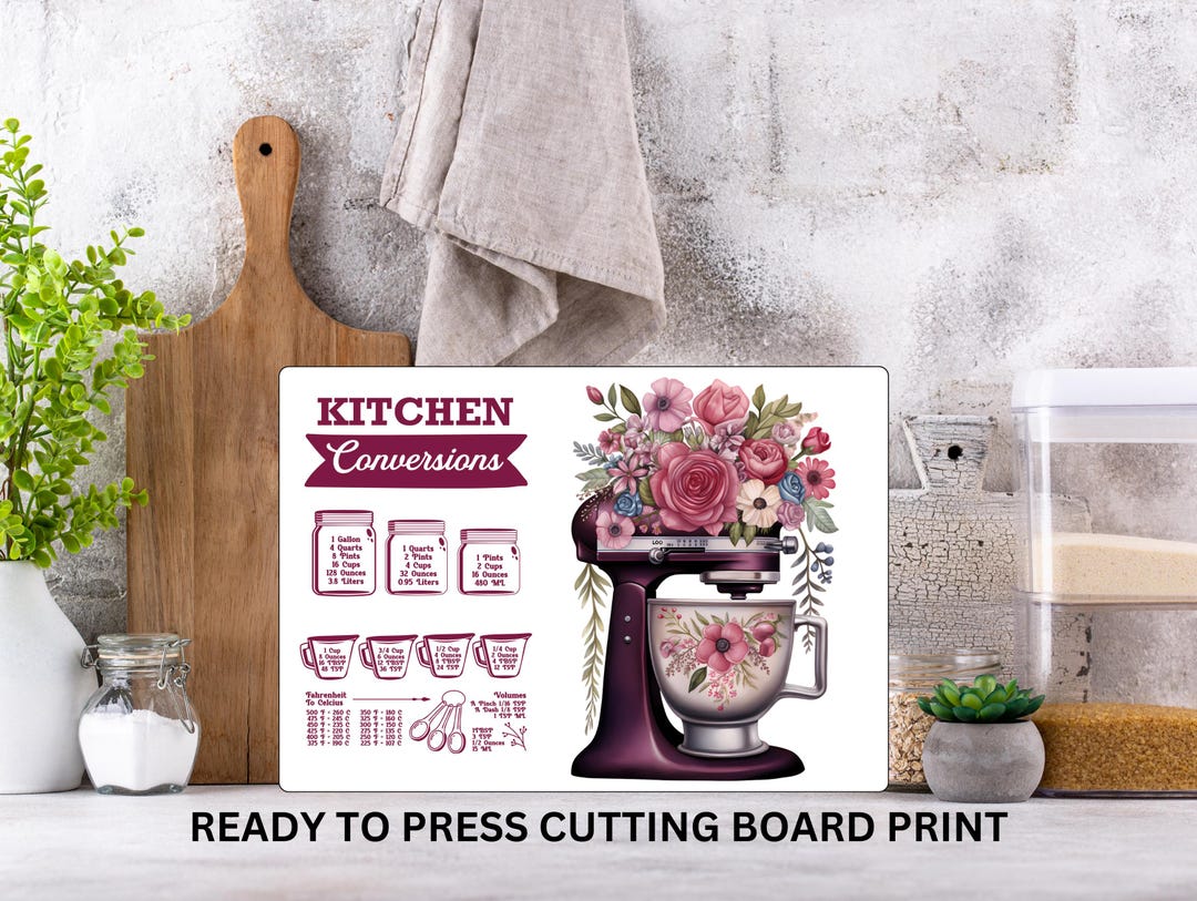 Kitchen Conversions, Baking, Mixer, Ready to Press Cutting Board ...