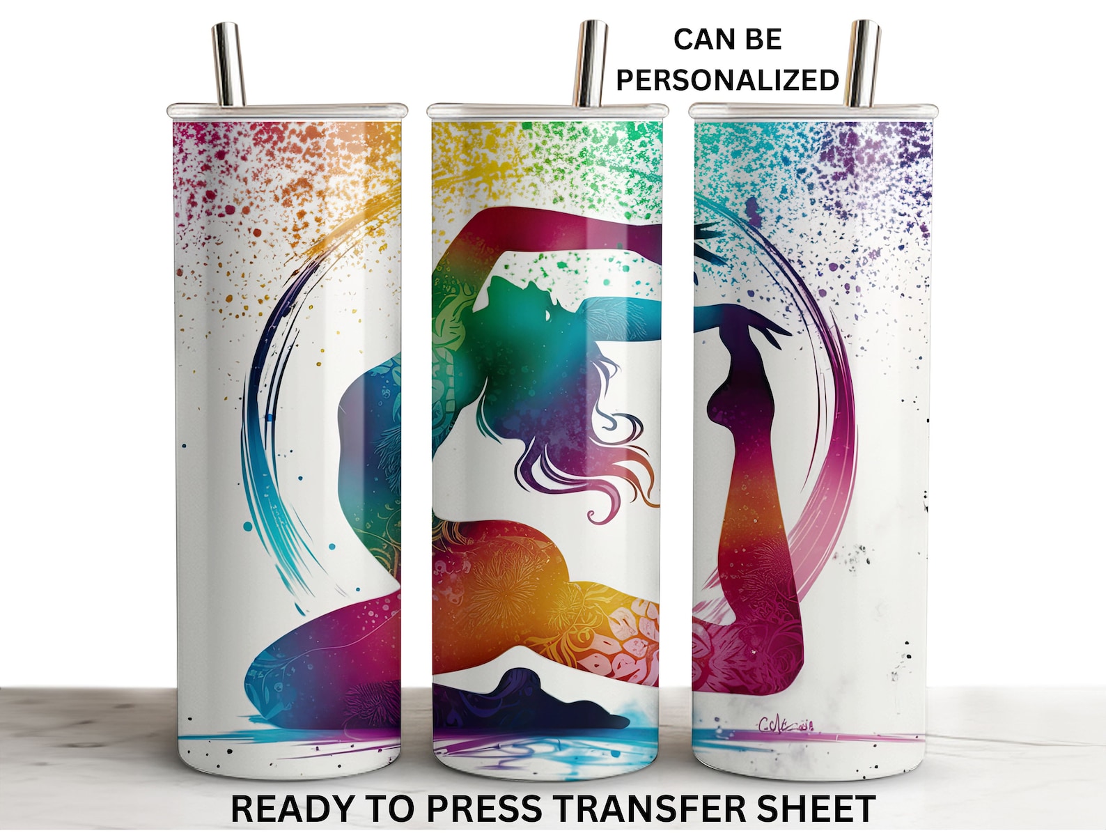Gymnastics, Tumbling Girl, Yoga, Ready to Press Tumbler Sublimation ...