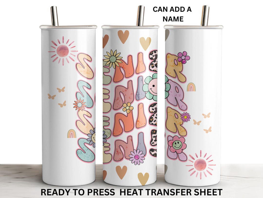2025 Senior, Graduation, Boho Pastel, Girly, Ready to Press Tumbler ...