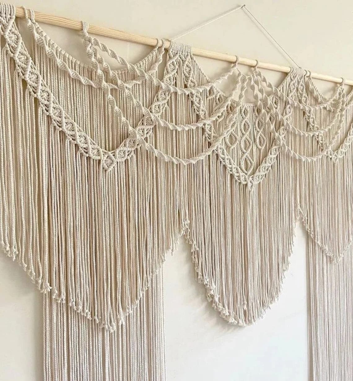 2024 Sale Macrame Wedding Backdrop, Macrame Wall Hanging, Macrame Curtain Bohemian, Macrame Wall ...