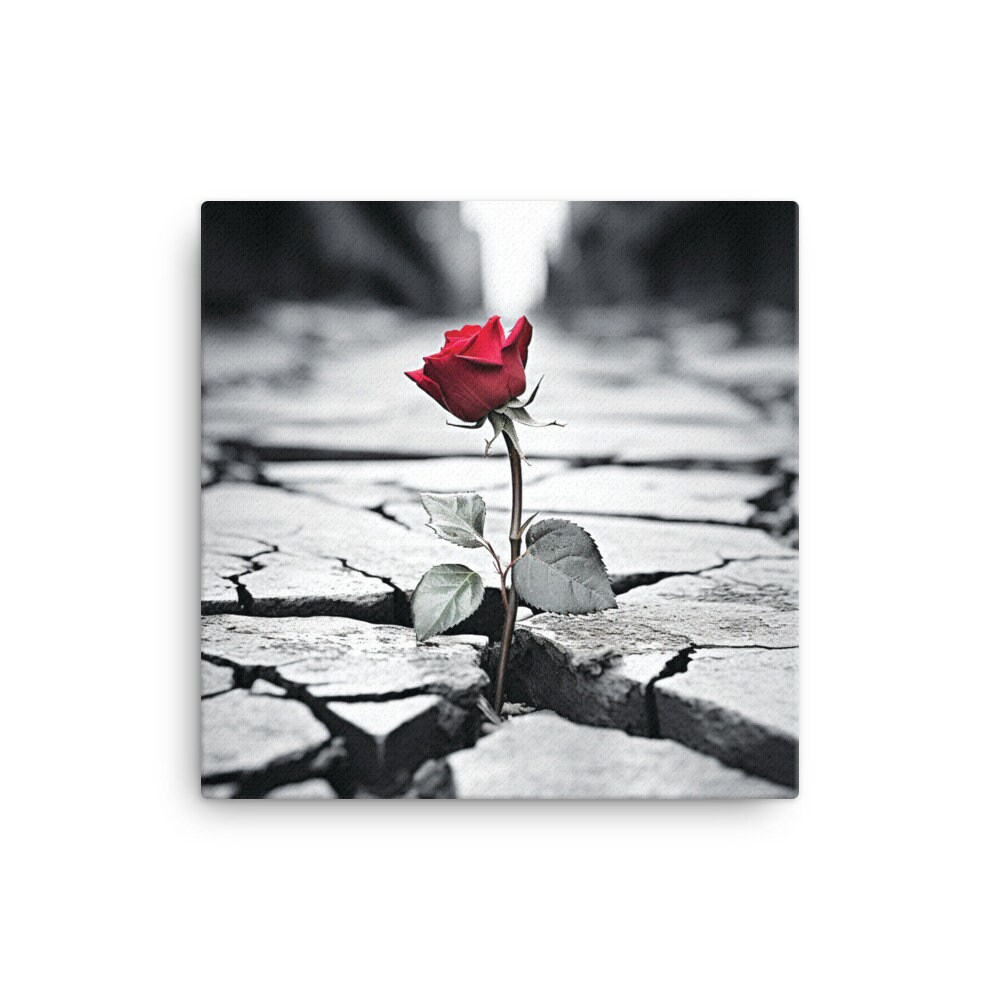 The Rose That Grew From Concrete Canvas - Etsy