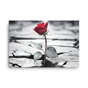 The Rose That Grew From Concrete Canvas - Etsy