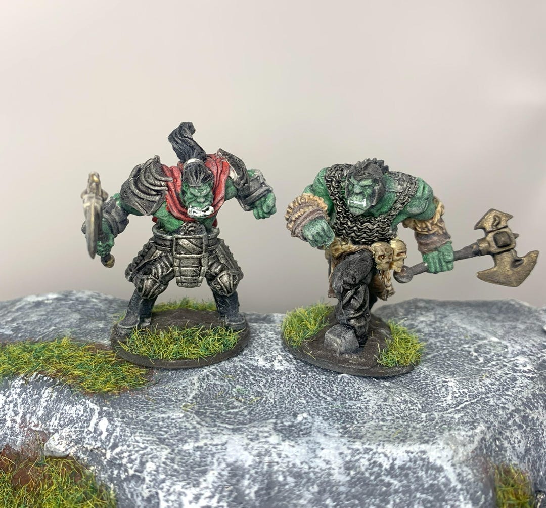 Duo of Orc Minis for TTRPG - Etsy
