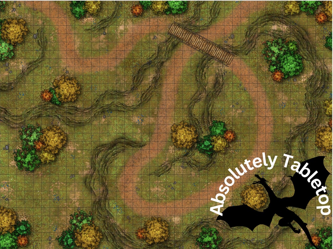 Hilly Terrain Wilderness Battle Map Set for Tabletop Gaming - Etsy