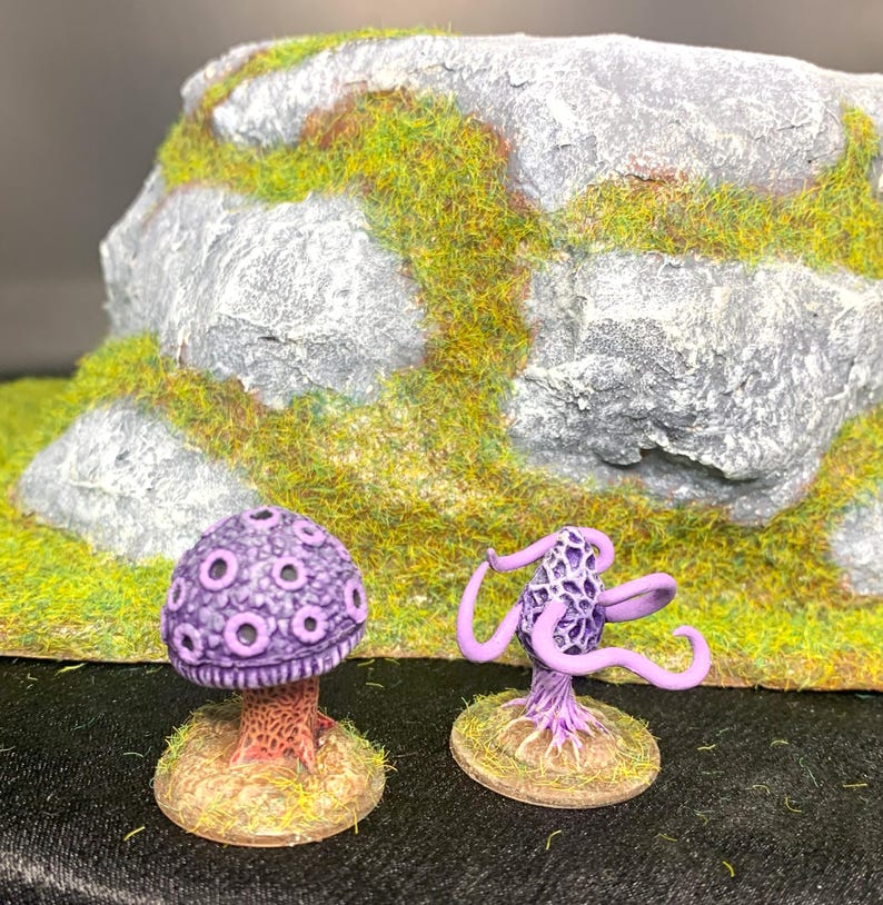 7 Piece Myconid Mini Set - Painted - for Ttrpg's - DND- 2 Myconids, 2 ...