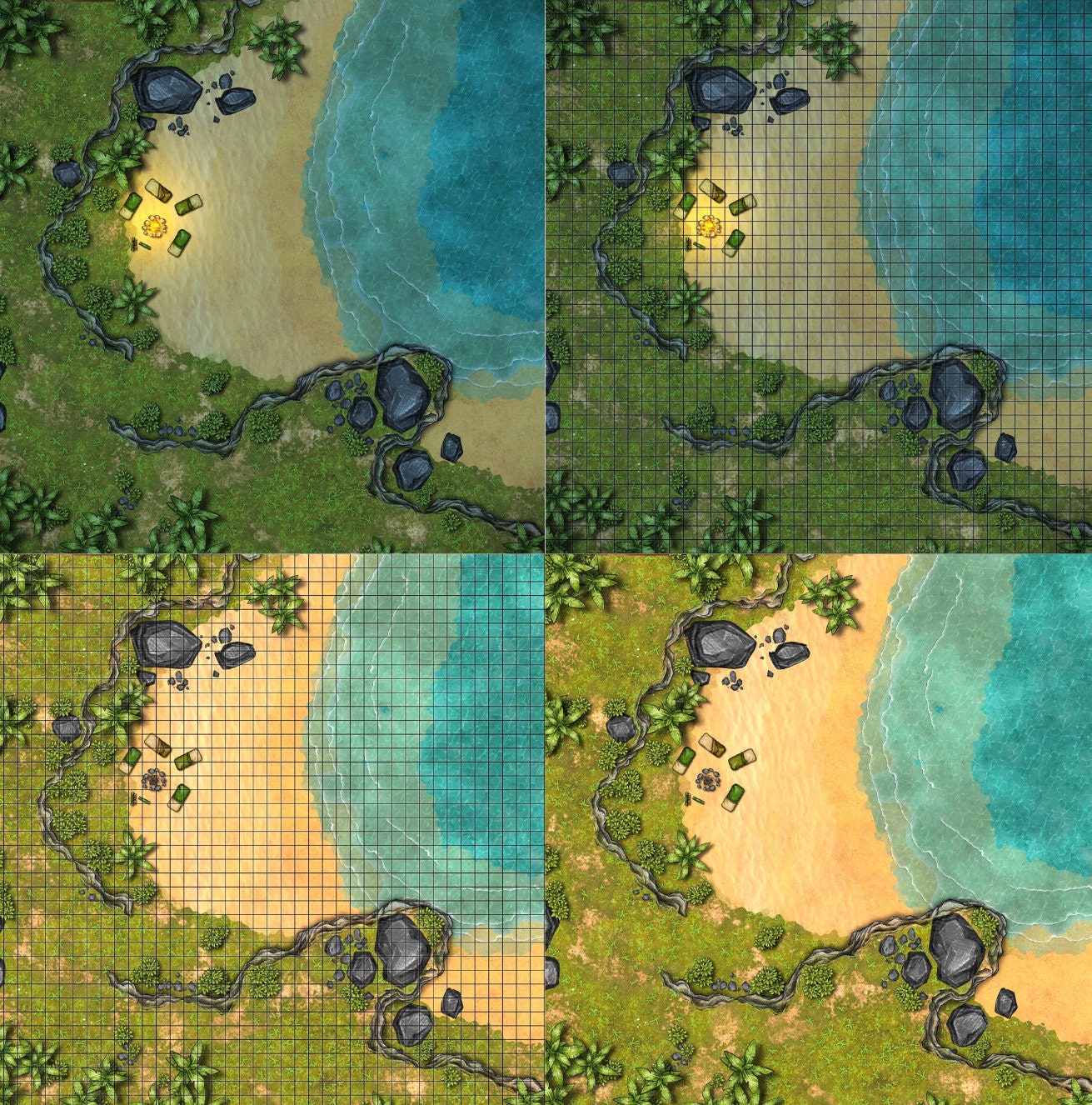 Digital Download Camp Battle Map Set 40 Maps, 10 Unique Designs With ...