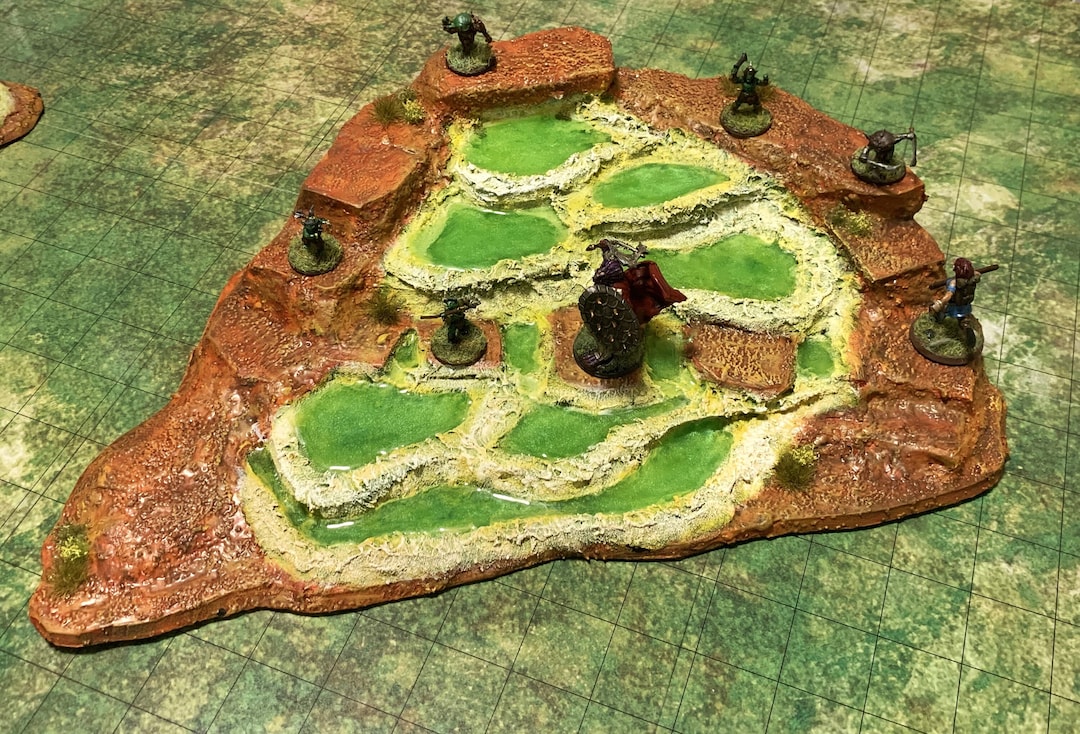 Alien Tabletop Terrain/ Sulphur & Salt Pool Tabletop Terrain - Etsy