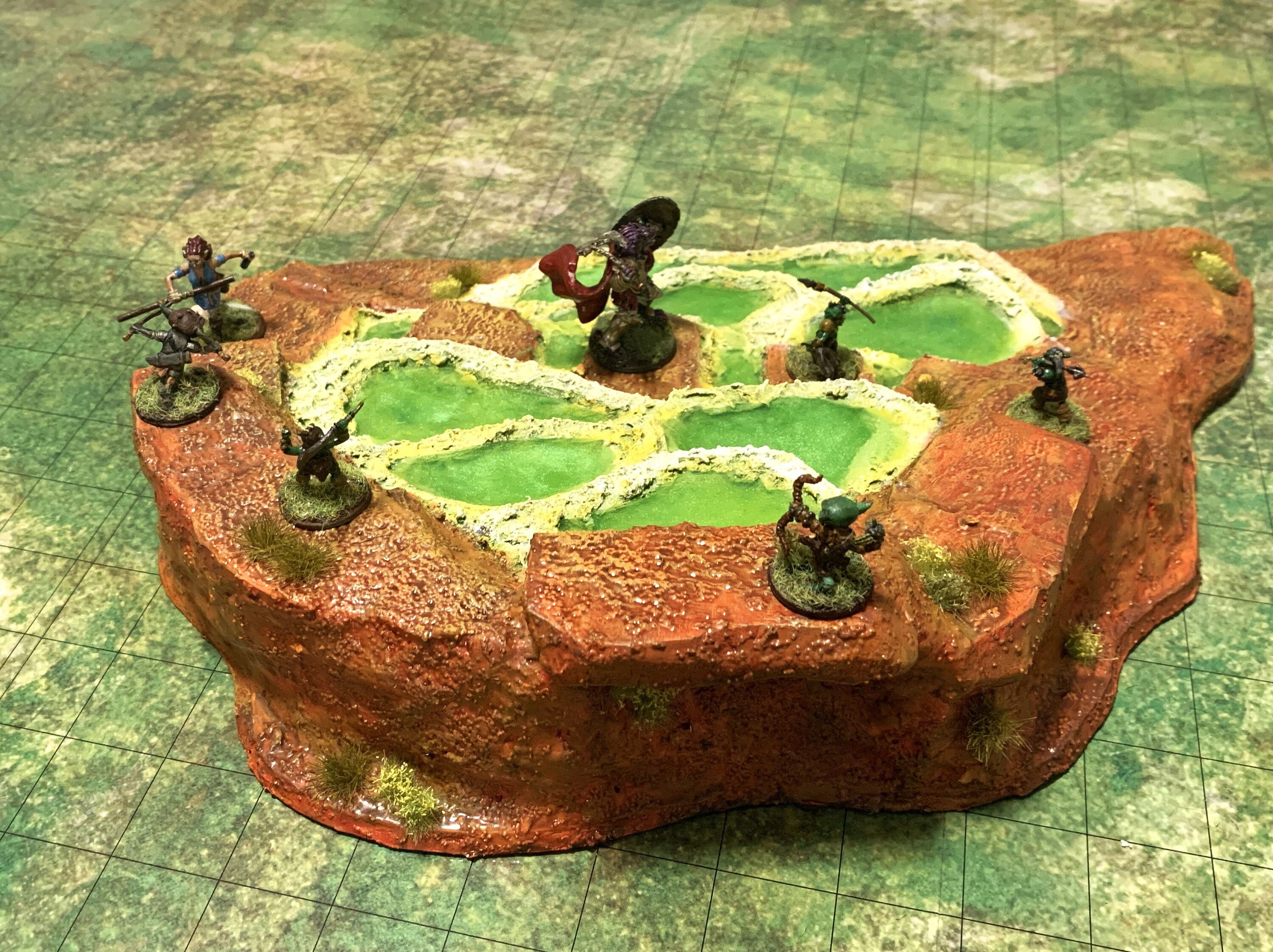 Alien Tabletop Terrain/ Sulphur & Salt Pool Tabletop Terrain - Etsy